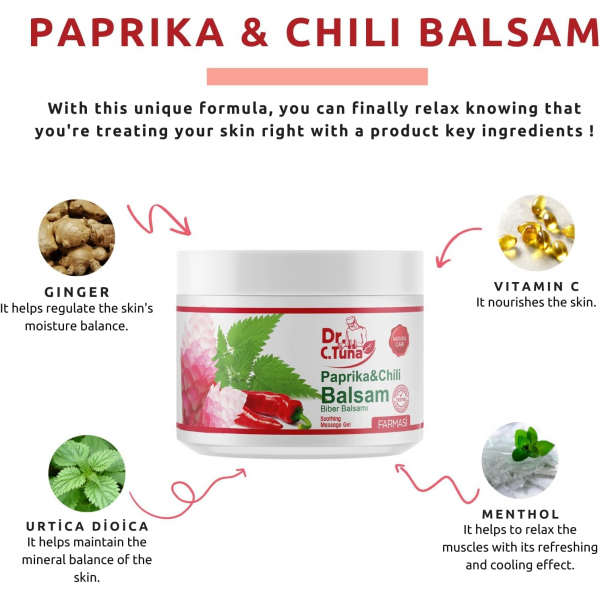 DR. C. TUNA GEL DE MASSAGE PAPRIKA 500ML